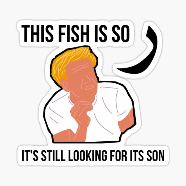"Meme - cooking - this fish is so raw - Nemo - arabic" Sticker for Sale ...
