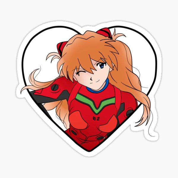 "Asuka Heart" Sticker for Sale by harukawas | Redbubble