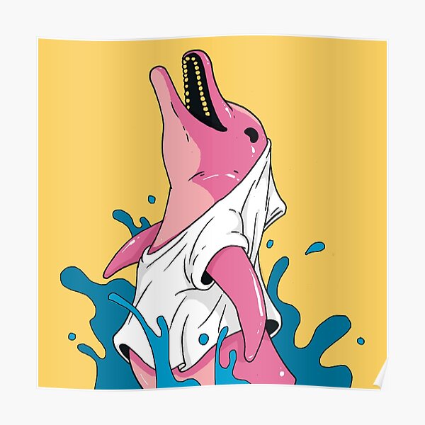 "Awkward Dolphin Fit" Poster by bakedlab | Redbubble