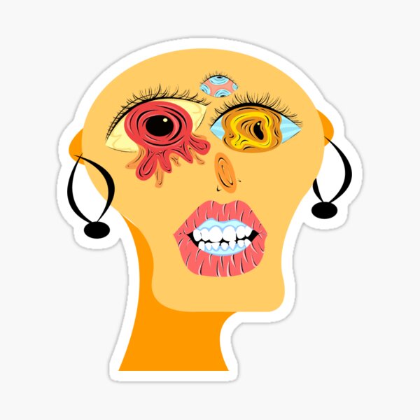 "Funk Face" Sticker by nayanikag | Redbubble