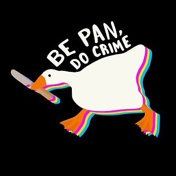"Be pan do crime goose" Sticker for Sale by tsfea | Redbubble
