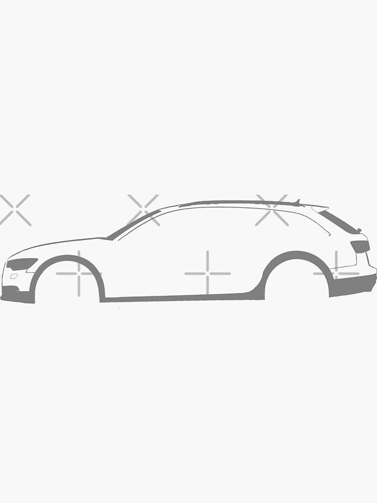 "A6 allroad outline wagon" Sticker for Sale by srotak5 | Redbubble