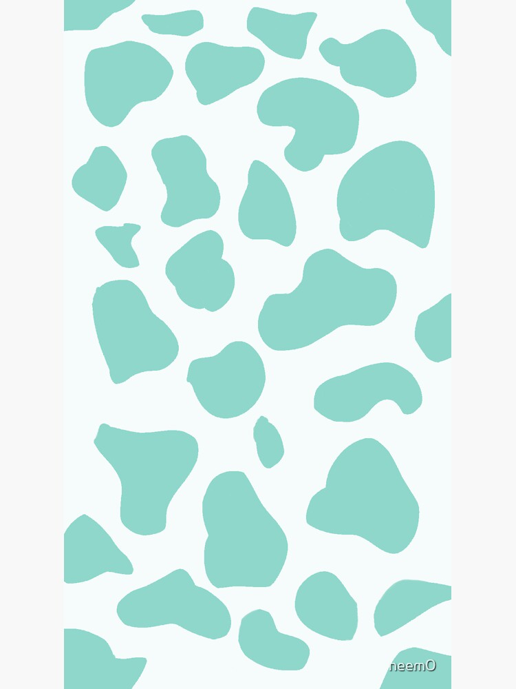 "blue cow print" Sticker for Sale by neem0 | Redbubble