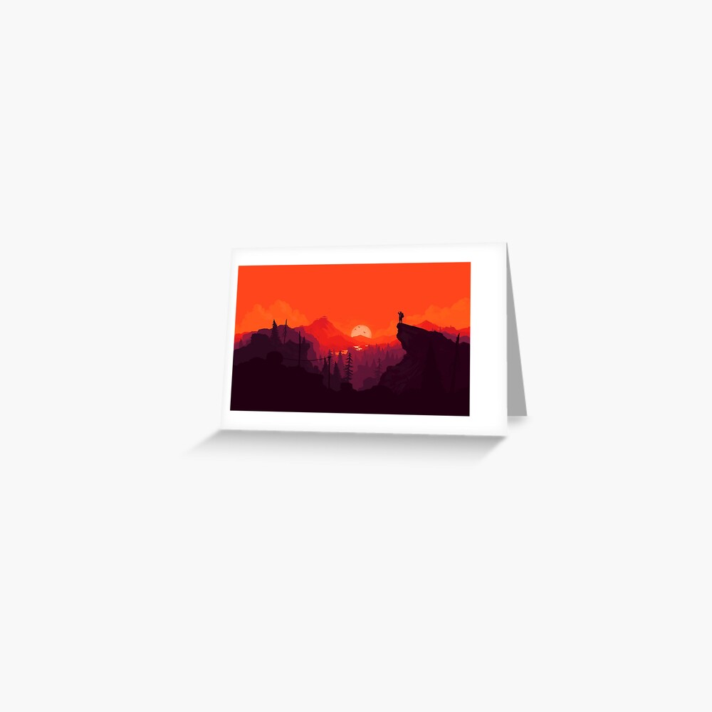 "Firewatch Sunset Background" Greeting Card by mollie2278 | Redbubble