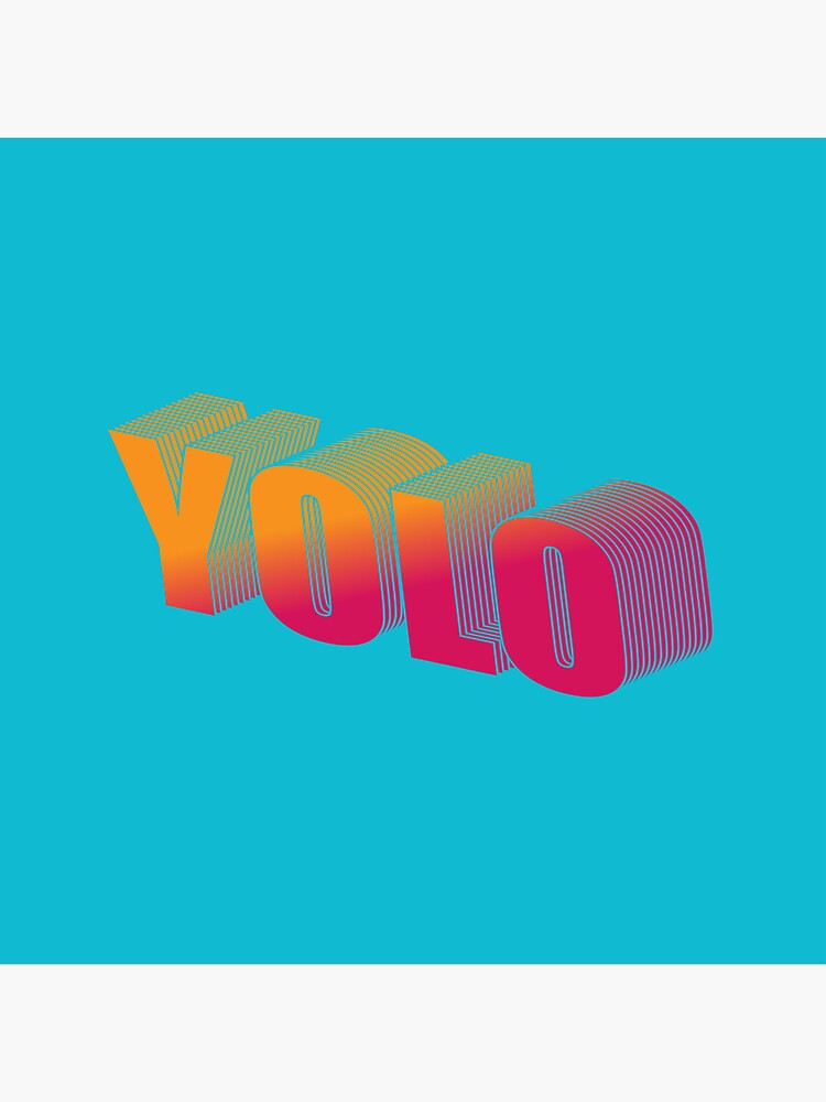 "YOLO graphic" Sticker by sararizzi | Redbubble