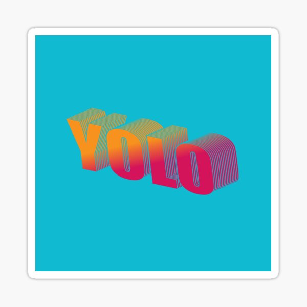 "YOLO graphic" Sticker by sararizzi | Redbubble