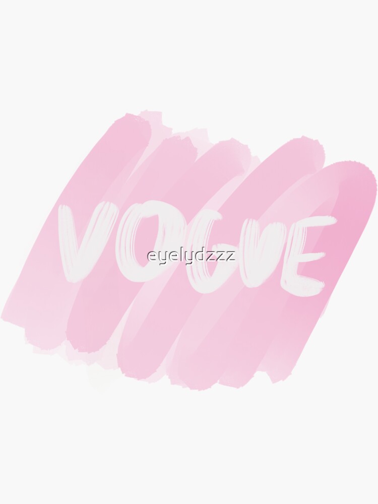 "Pink Vogue Watercolour" Sticker by eyelydzzz | Redbubble
