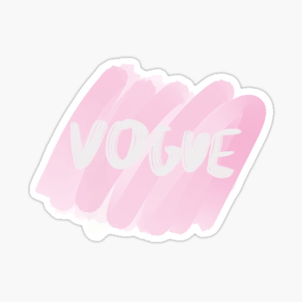 "Pink Vogue Watercolour" Sticker by eyelydzzz | Redbubble