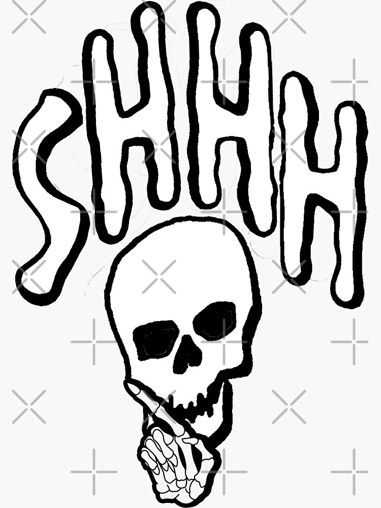 "Team Sesh Logo Shhh Bones Meme" Sticker for Sale by comlag | Redbubble