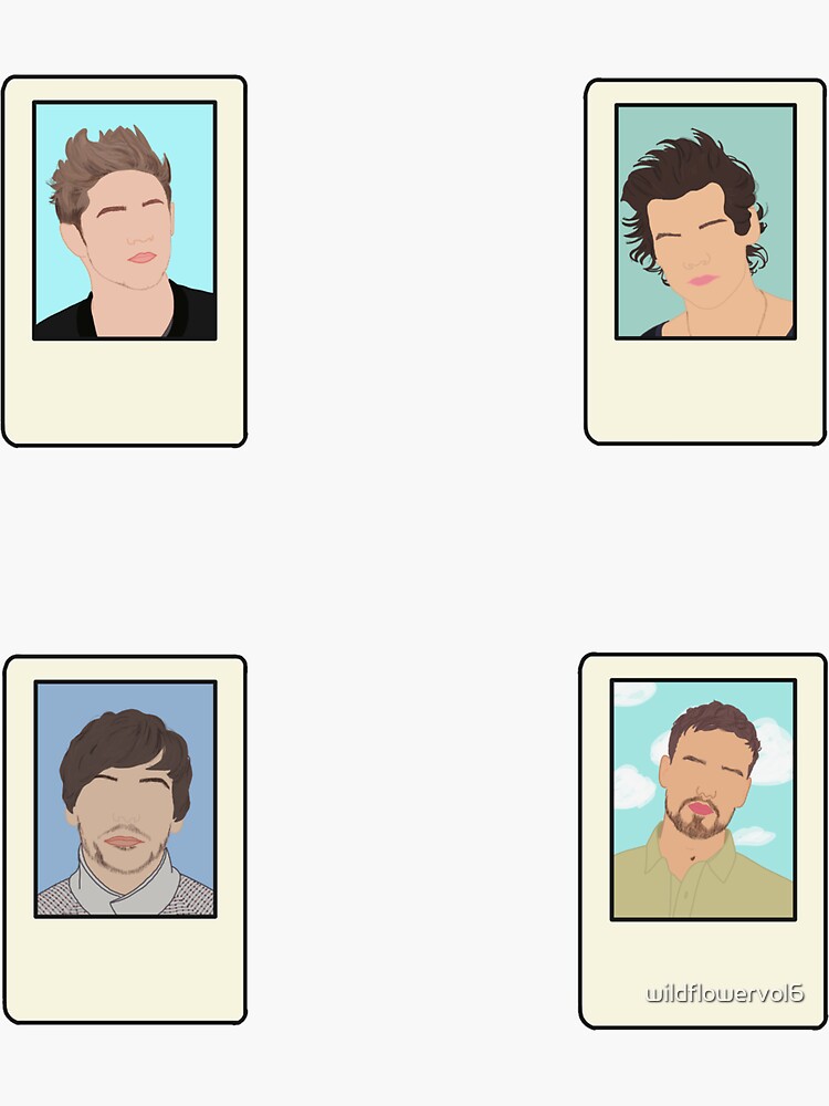 "One Direction Polaroids" Sticker by wildflowervol6 | Redbubble