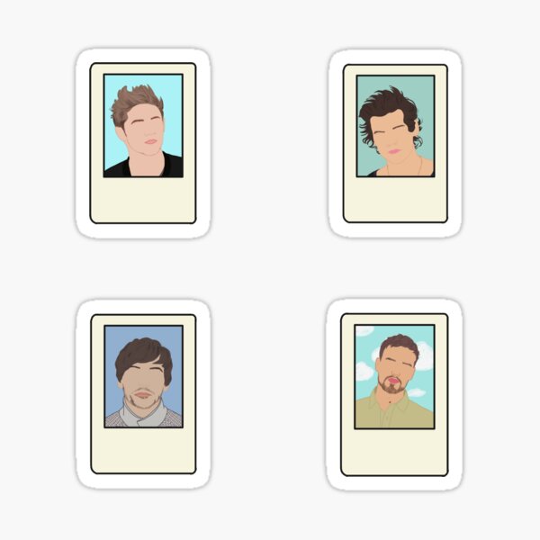 "One Direction Polaroids" Sticker by wildflowervol6 | Redbubble