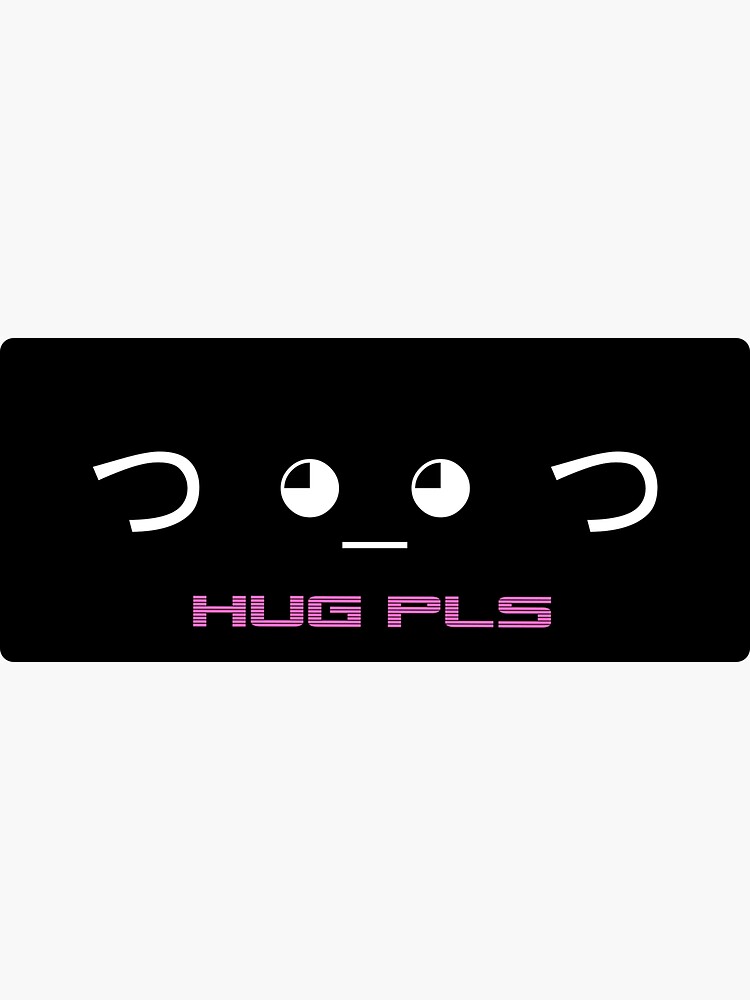 "HUG please" Sticker for Sale by LAMEN | Redbubble