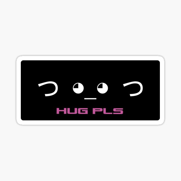 "HUG please" Sticker for Sale by LAMEN | Redbubble