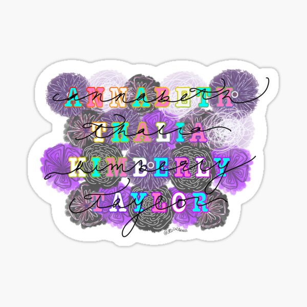 "Annabeth Thalia Kimberly Taylor" Sticker for Sale by cassdrawings ...