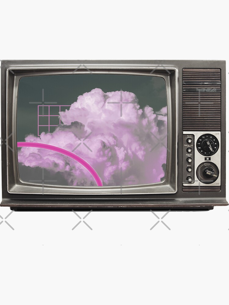 "Retro Aesthetic Tv " Sticker by FreeGlim | Redbubble