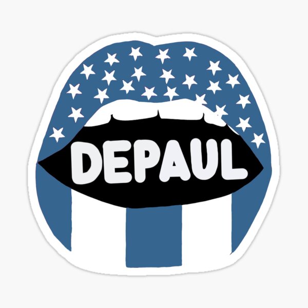 "DePaul University Chicago Lips Logo" Sticker for Sale by Outtahere23 ...