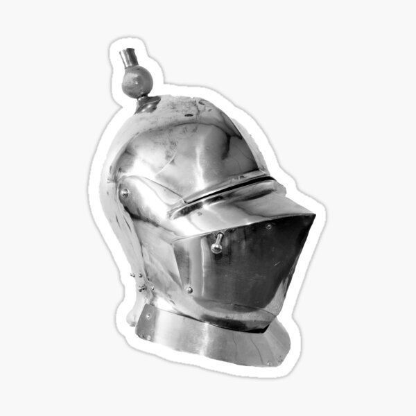 "Knights in shining armour Helm " Sticker for Sale by debraangel ...