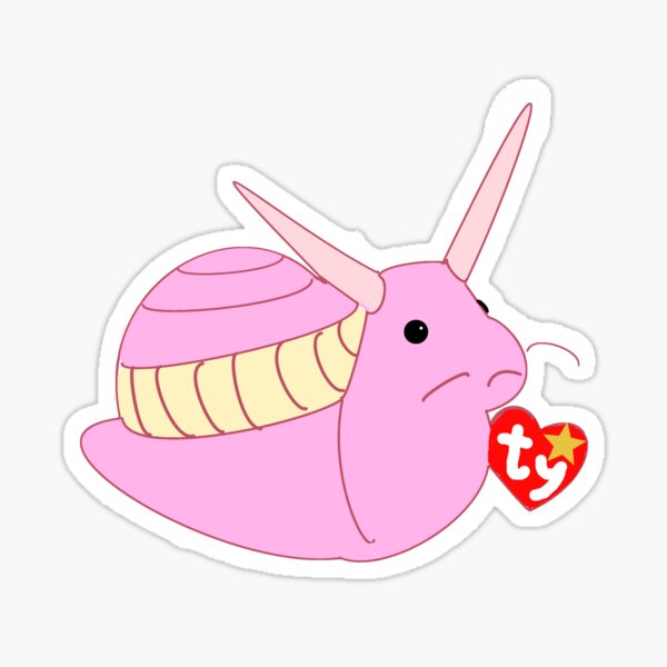 Beanie Baby Snail Stickers | Redbubble