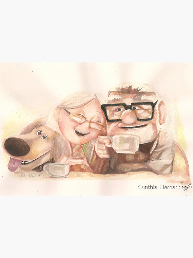 "Up Movie - Carl and Ellie" Sticker for Sale by artincolours12 | Redbubble