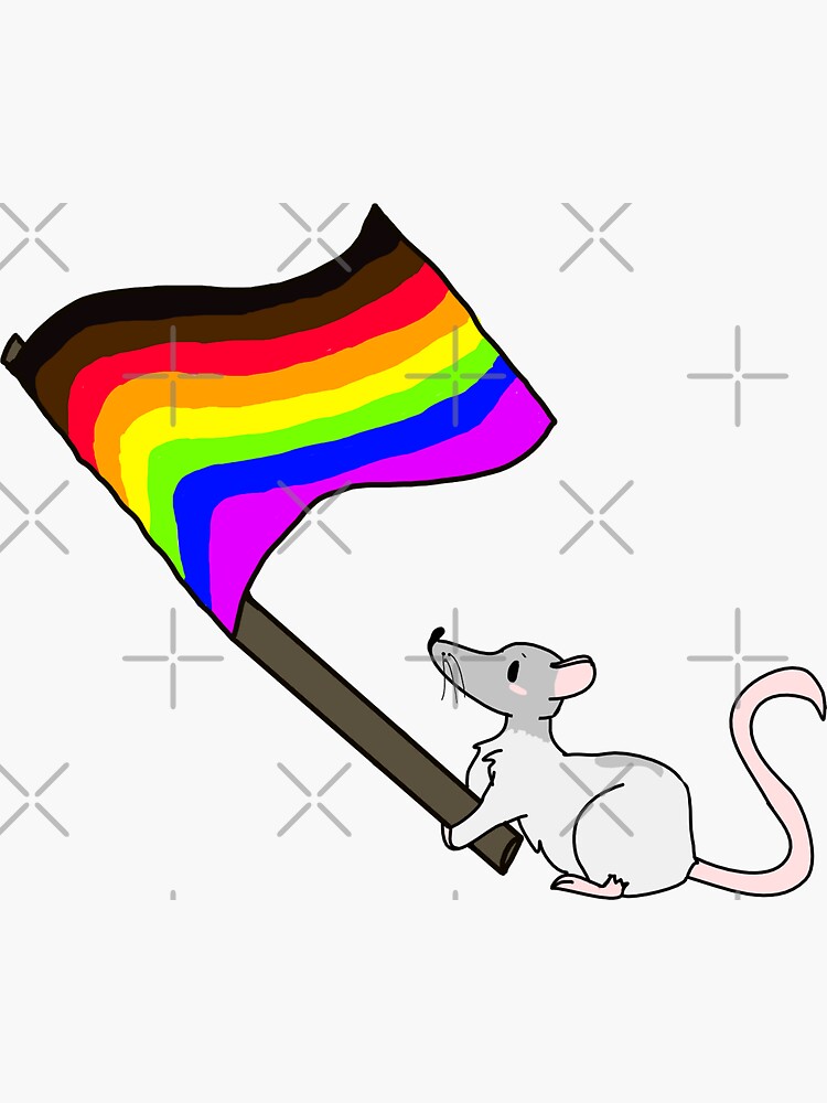 "Gay Pride Rat" Sticker by BeeLou | Redbubble