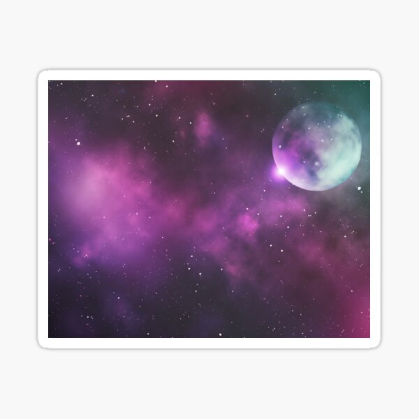 "Purple Moon" Sticker for Sale by nzsimmer | Redbubble
