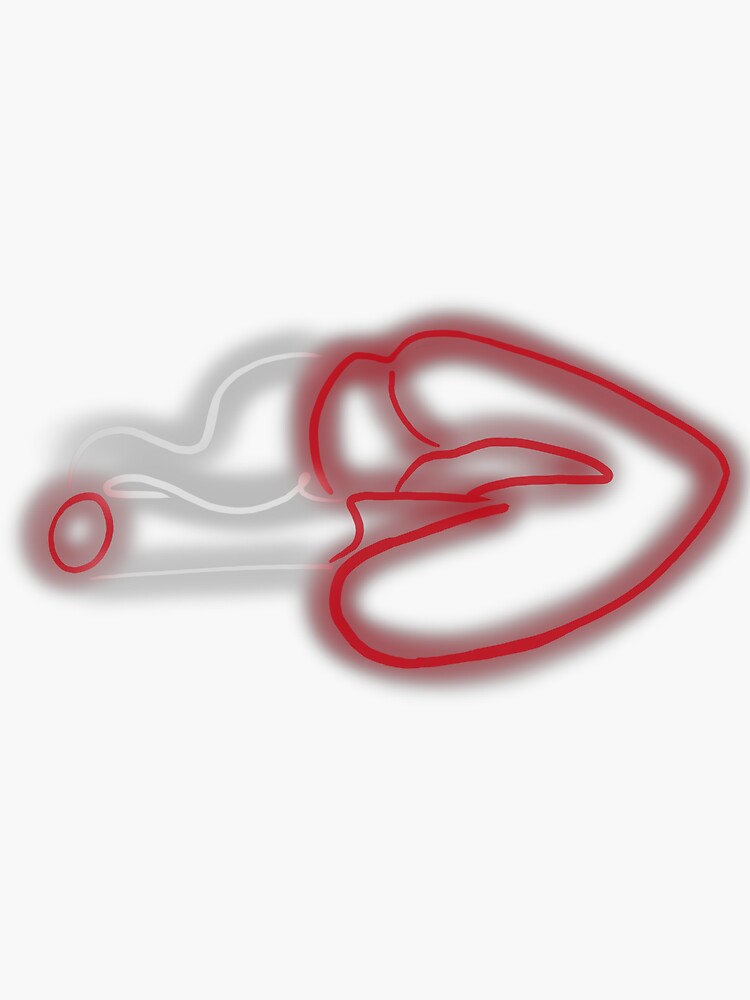 "Neon Red Smoking Lips" Sticker for Sale by mx-xrij | Redbubble