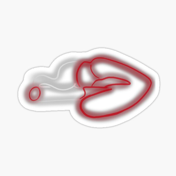 "Neon Red Smoking Lips" Sticker for Sale by mx-xrij | Redbubble