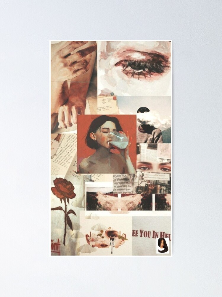 "Red Collage" Poster by Emszter23 | Redbubble