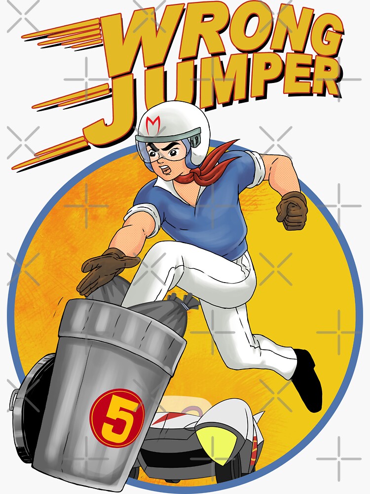 "go mifune wrong jumper" Sticker for Sale by unfamouzzz | Redbubble