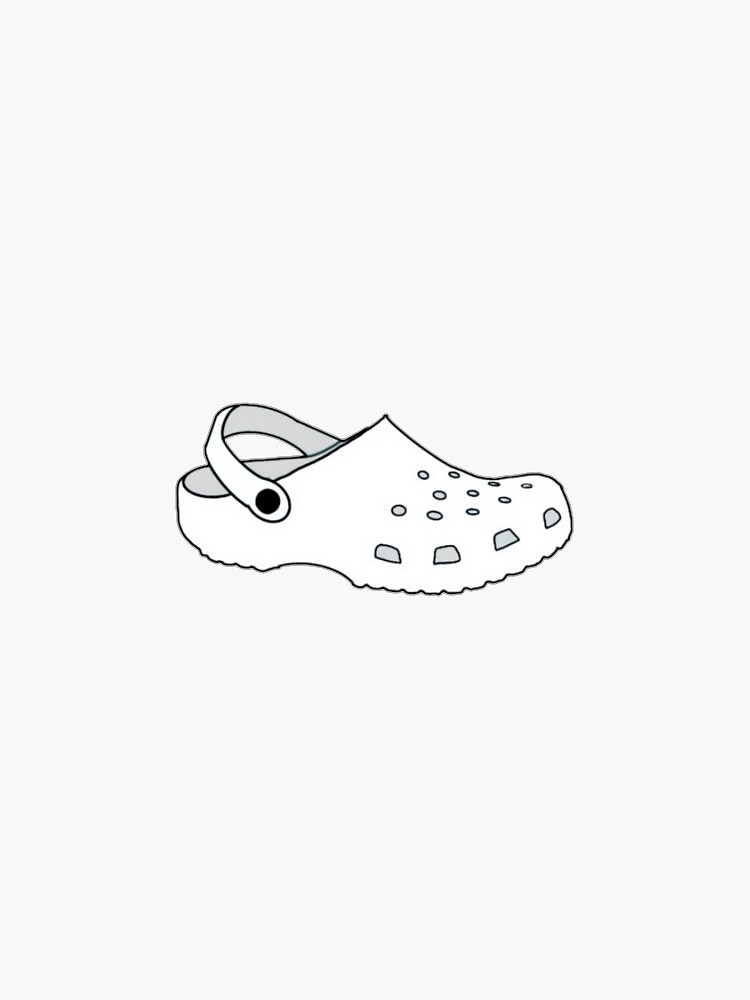 "White Crocs Sticker" Sticker by beachyyvibe | Redbubble