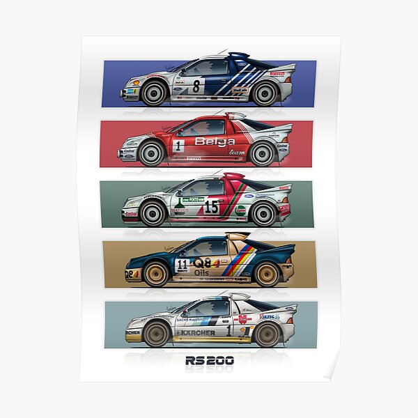 "Ford RS200 Group B Legends" Poster for Sale by marioramosart | Redbubble