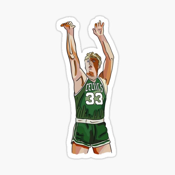 "larry bird art" Sticker for Sale by -moondrop- | Redbubble