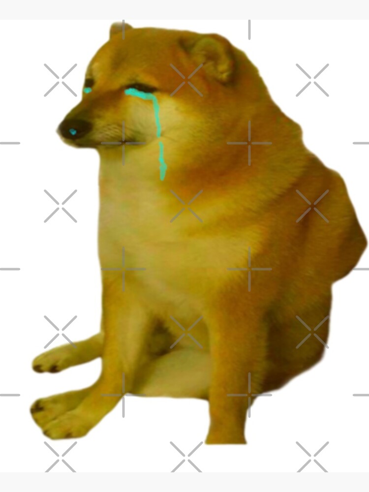 "Sad Cheems" Art Print by arsenaa | Redbubble