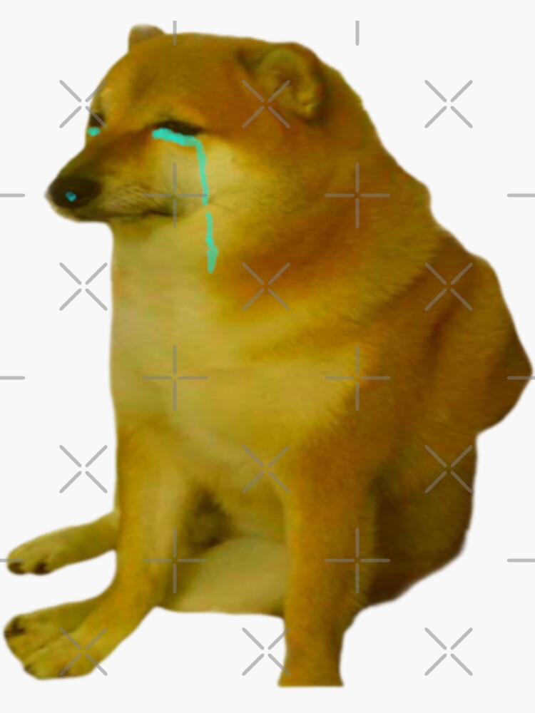 Pegatina «Cheems tristes» de arsenaa | Redbubble