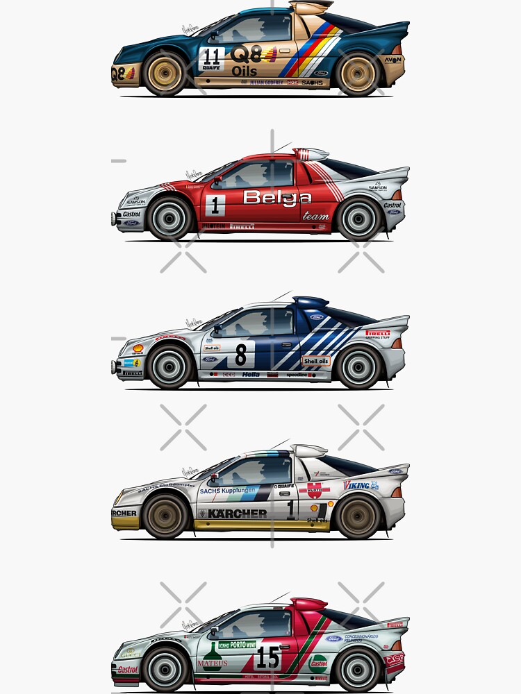 "Ford RS200 Group B Legends" Sticker by marioramosart | Redbubble