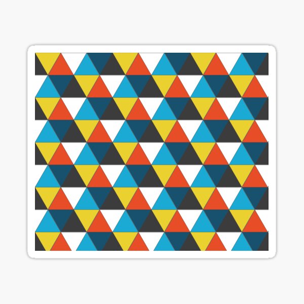 "Geometric Pattern Blue, Red, Yellow and White Triangles of Minimalist ...