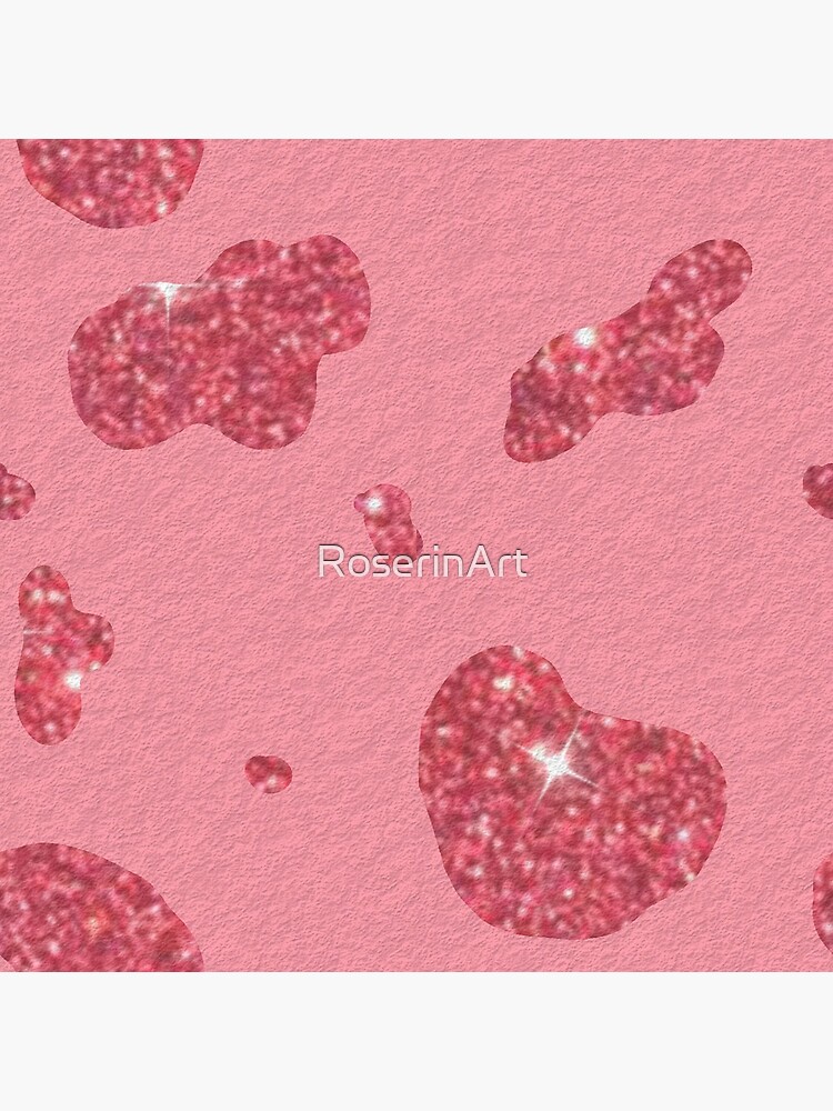 "Glitter Pink Cow Print Pattern | Glitter Strawberry Cow Print Pattern ...