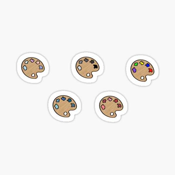 "Paint Palettes" Sticker by theasianmango | Redbubble