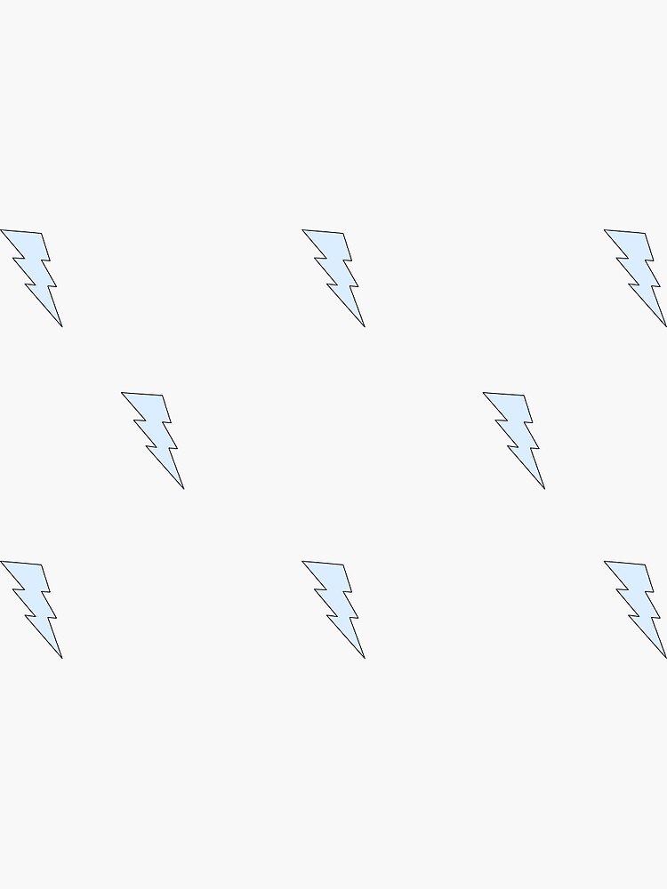 "Light Blue Lightning Bolts" Sticker by Fernandaaaaa | Redbubble