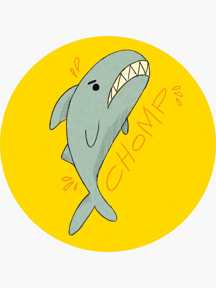 "Shark Chomp" Sticker by itslysander | Redbubble