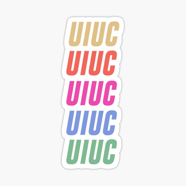 "UIUC Stacked Colors" Sticker for Sale by kgros | Redbubble