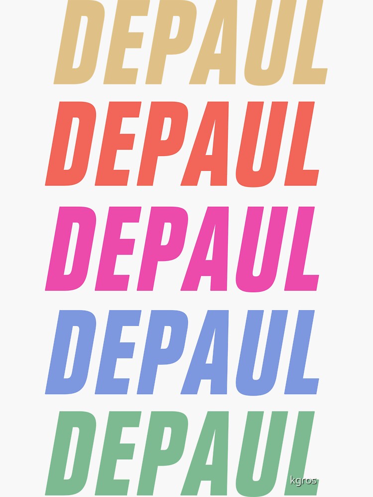 "DePaul Stacked Colors" Sticker for Sale by kgros | Redbubble