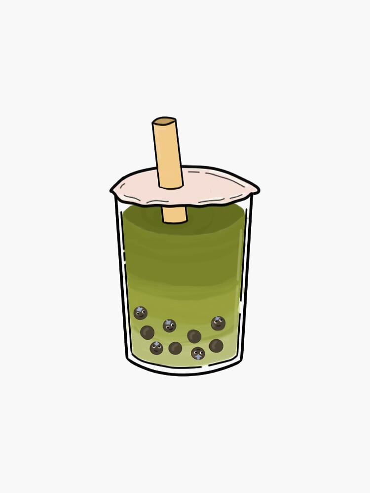 "Avatar Airbender Matcha Bubble Tea Boba" Sticker for Sale by ...