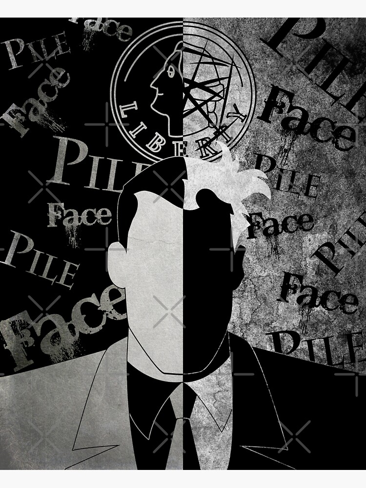 "Two Face" Sticker for Sale by Rhaegon | Redbubble