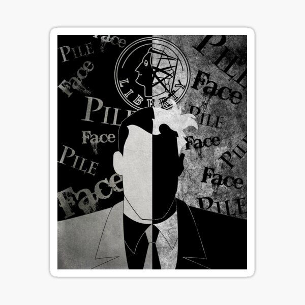 "Two Face" Sticker for Sale by Rhaegon | Redbubble
