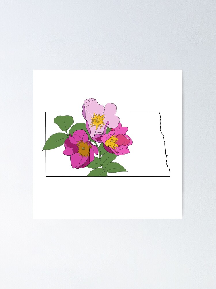 "North Dakota State Flower" Poster for Sale by claireepete | Redbubble