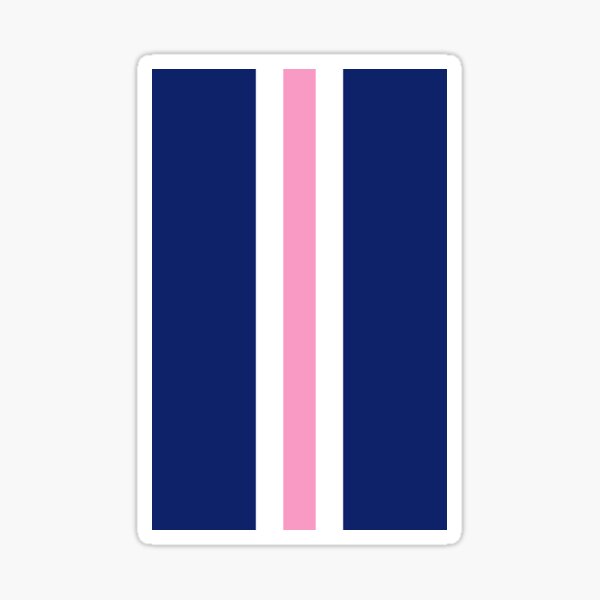 "Blue Pink and White Racing Stripes" Sticker for Sale by ...