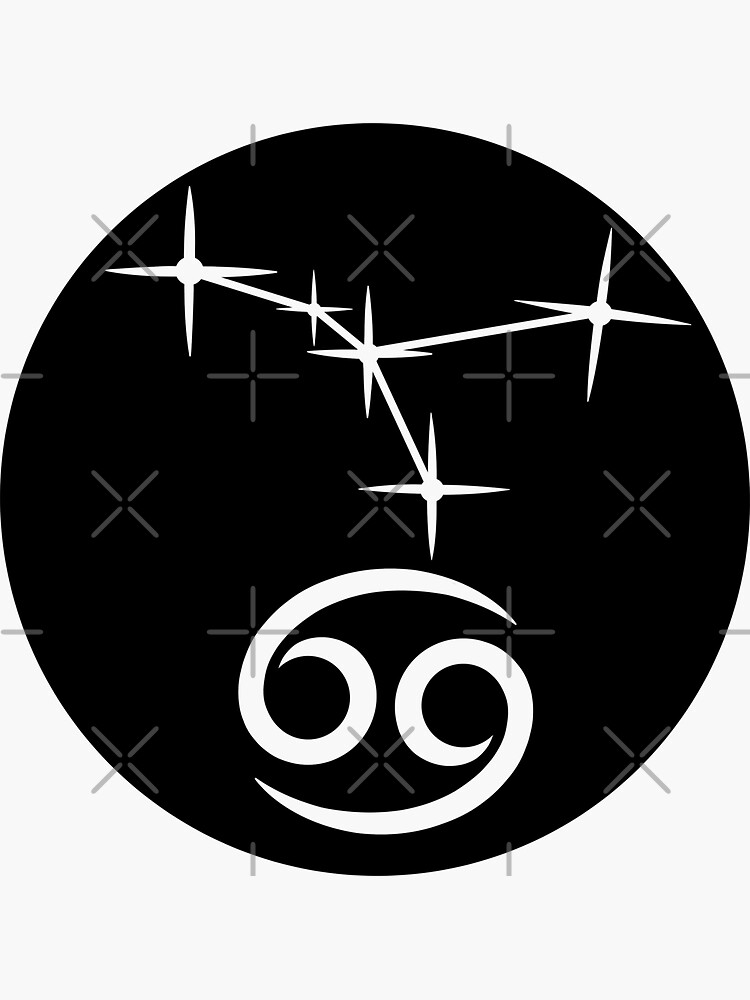 "Cancer Star Sign and Constellation" Sticker by ByJezie | Redbubble
