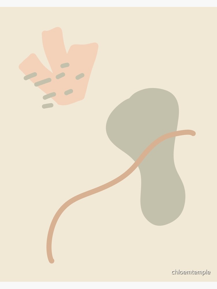 "Neutral Abstract Shapes Cream Background " Poster for Sale by ...