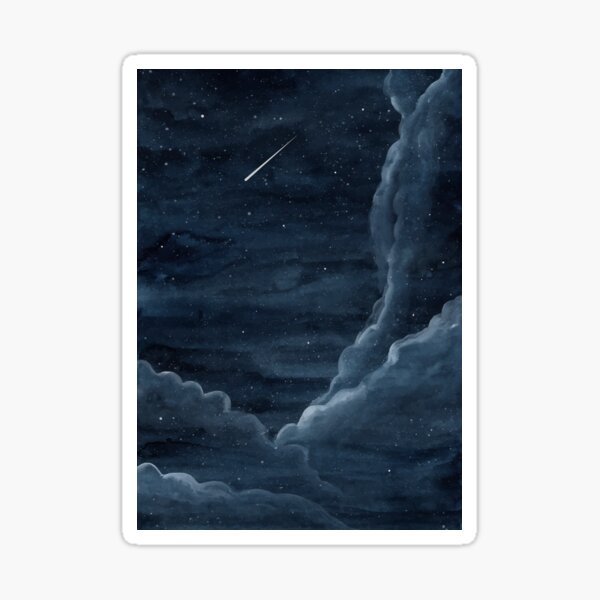 "Watercolor Starry Night Sky" Sticker by renju1902 | Redbubble